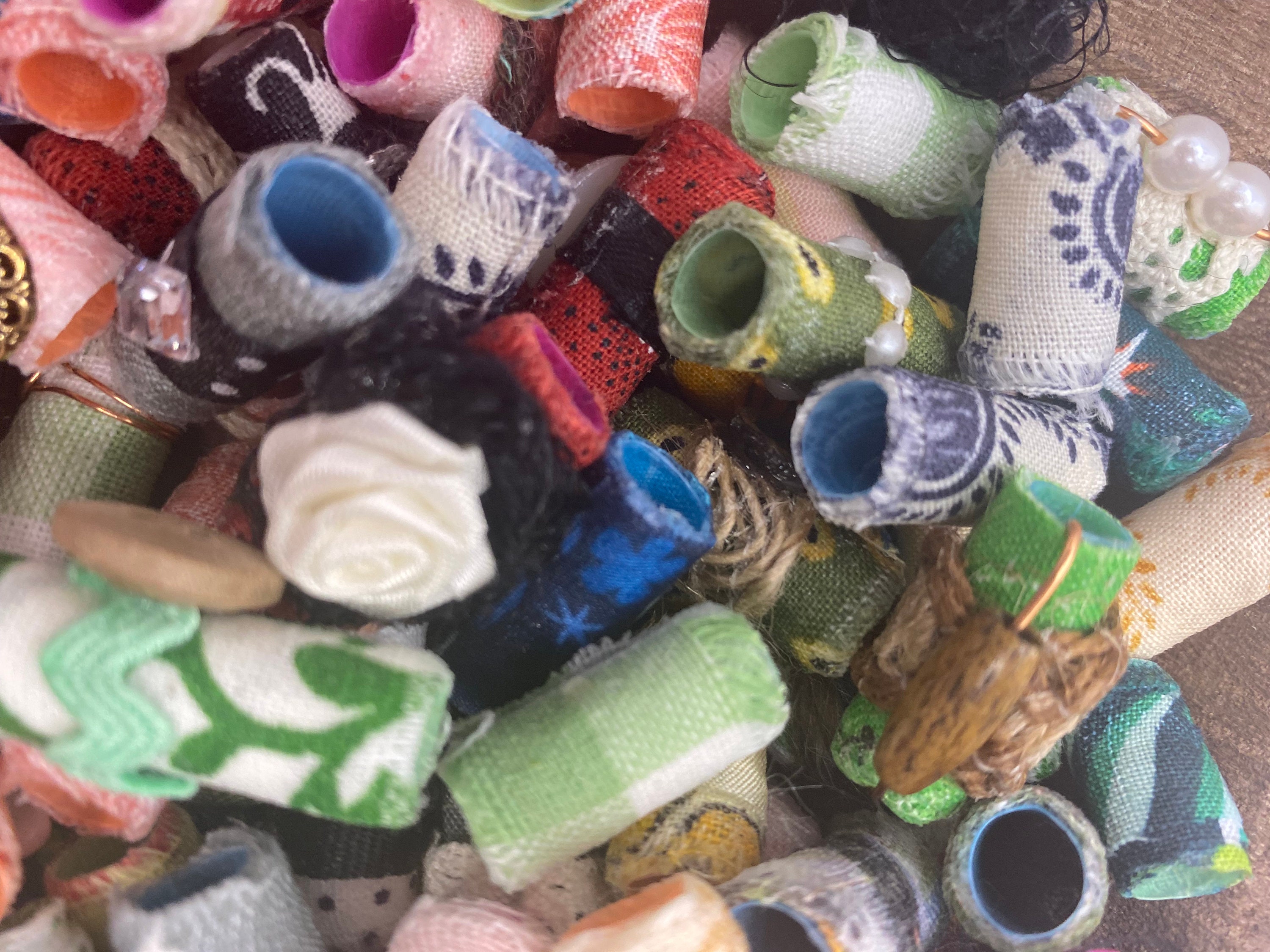 Mixed Lot Fabric Beads | Handmade Fabric Beads |embellished Fabric ...