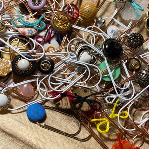 Junk Journal Paper Clips | Button Paper Clips | Large Button Bookmark ...