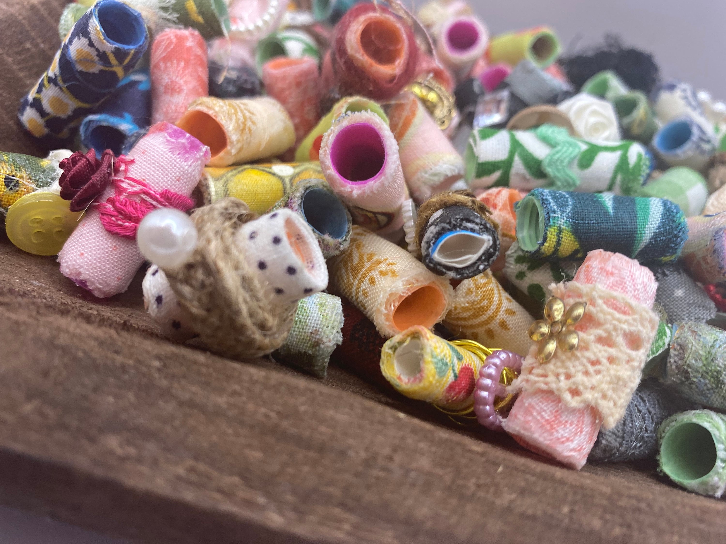 Mixed Lot Fabric Beads | Handmade Fabric Beads |embellished Fabric ...