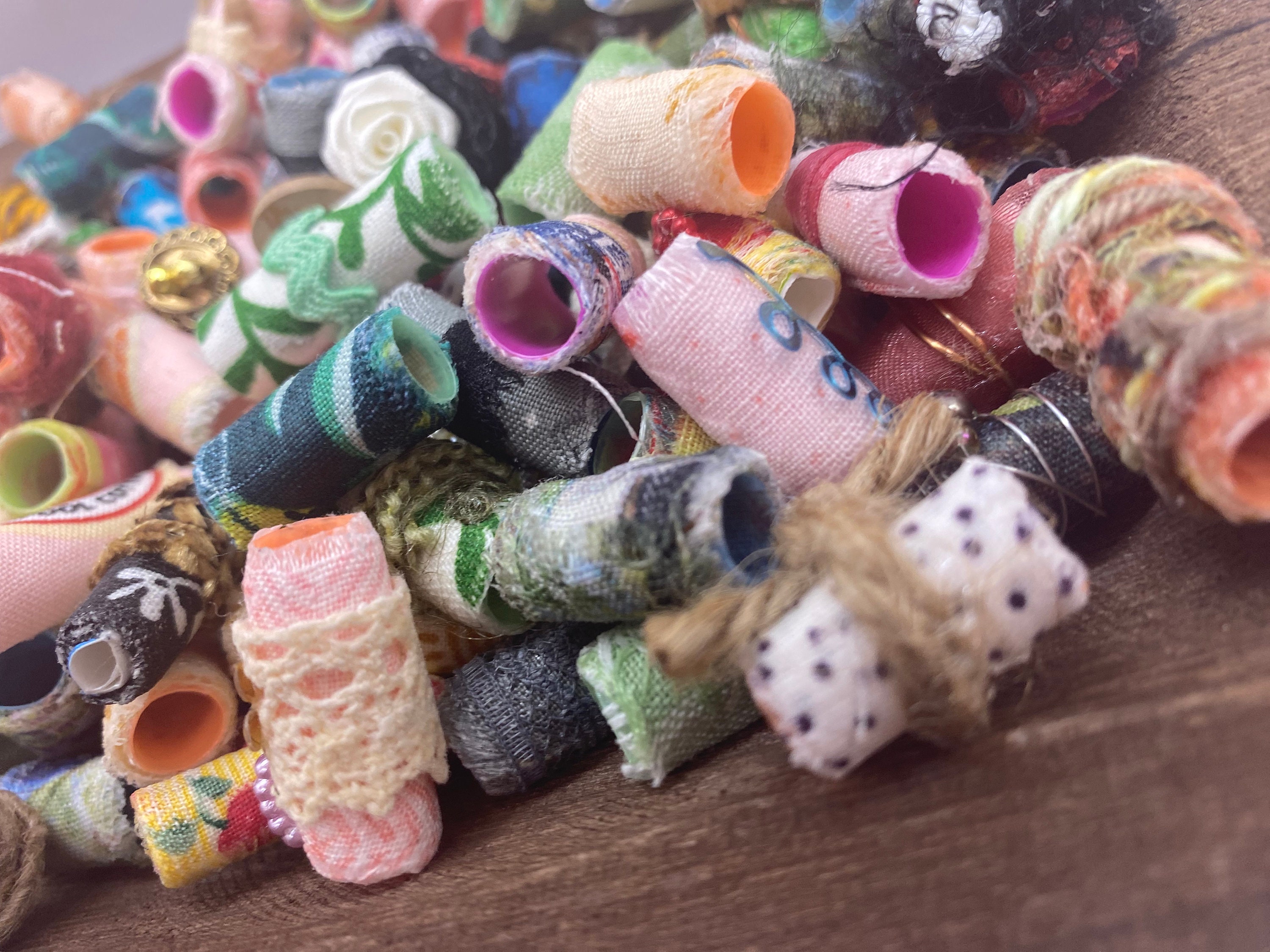 Mixed Lot Fabric Beads | Handmade Fabric Beads |embellished Fabric ...