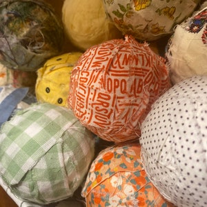 Primitive Rag Ball Decor | Farmhouse Bowl Fillers | Shabby Ornaments ...