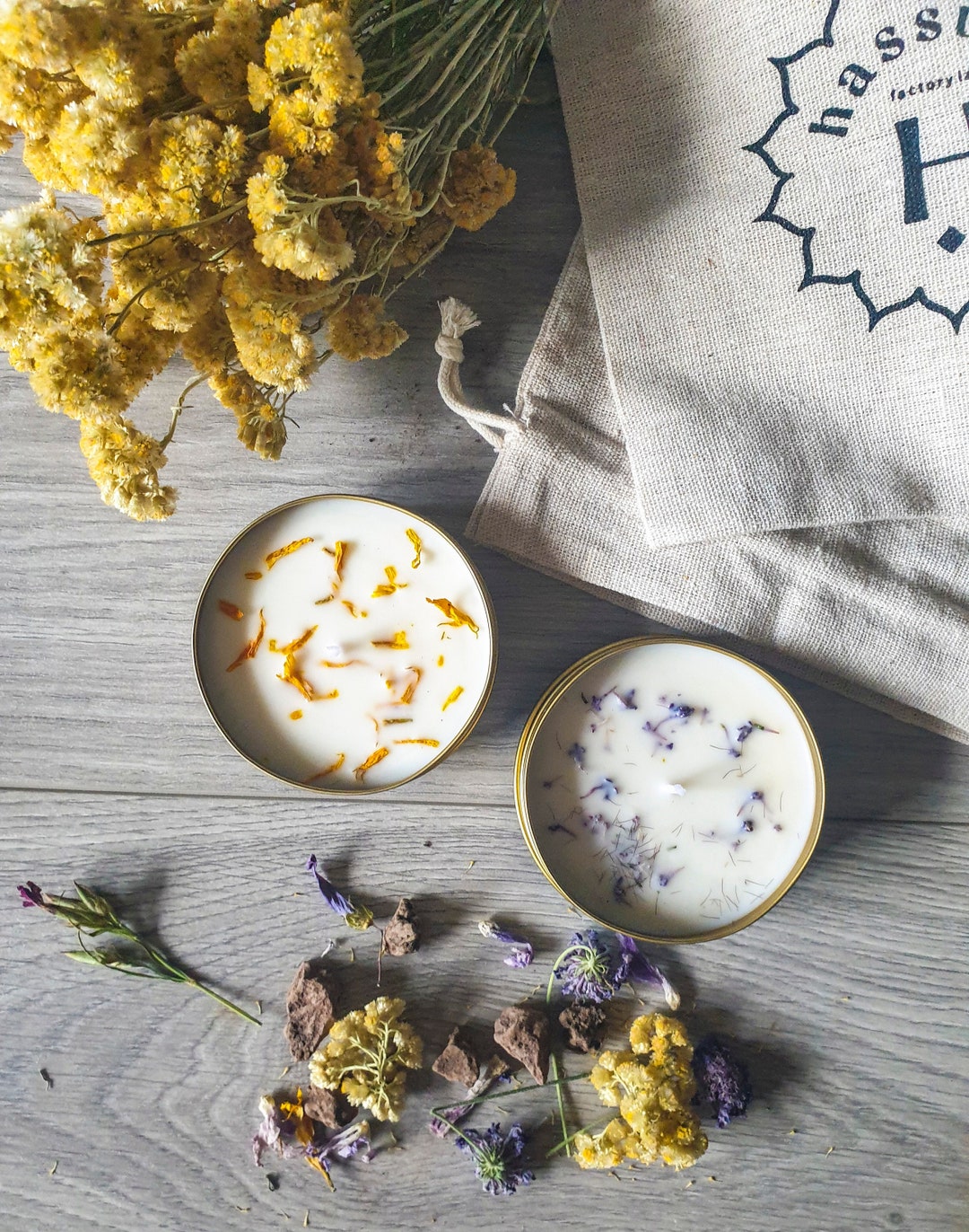 Set of 2 Handmade Scented Natural Soy Candles / Home Gift / Christmas ...