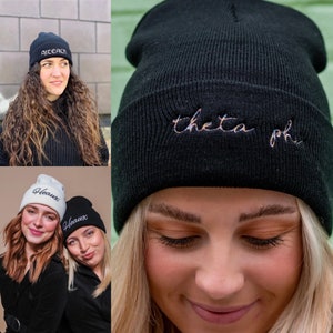 Text Knit Hat, Winter Toque, Custom Toque, Custom Embroidered Beanies ...