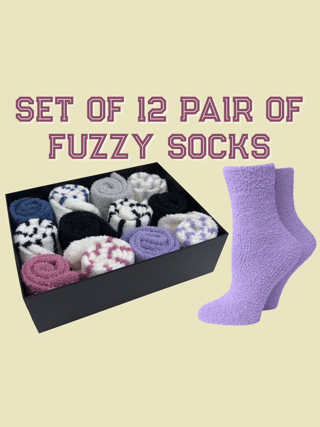 Personalized Embroidered Socks Custom Initials Name Socks Women Winter ...