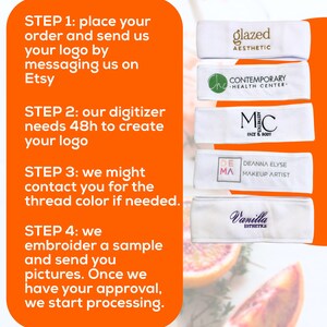 Set of Spa Headband With Logo for Esthetician Adjustable Spa Headband ...