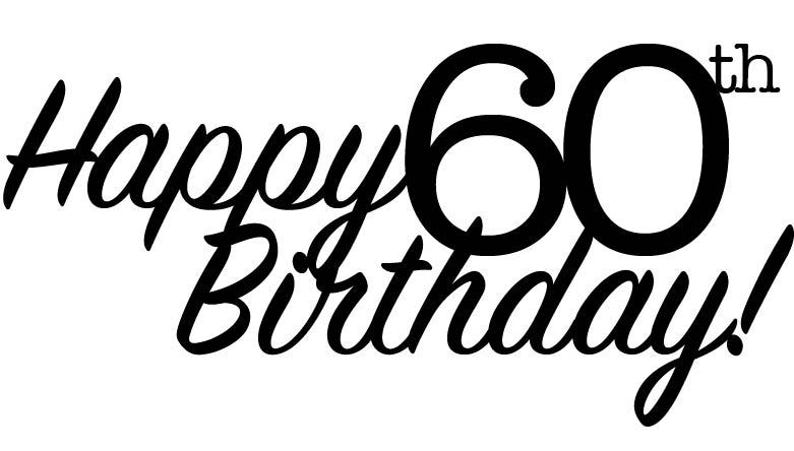 Happy 60th Birthday - Etsy