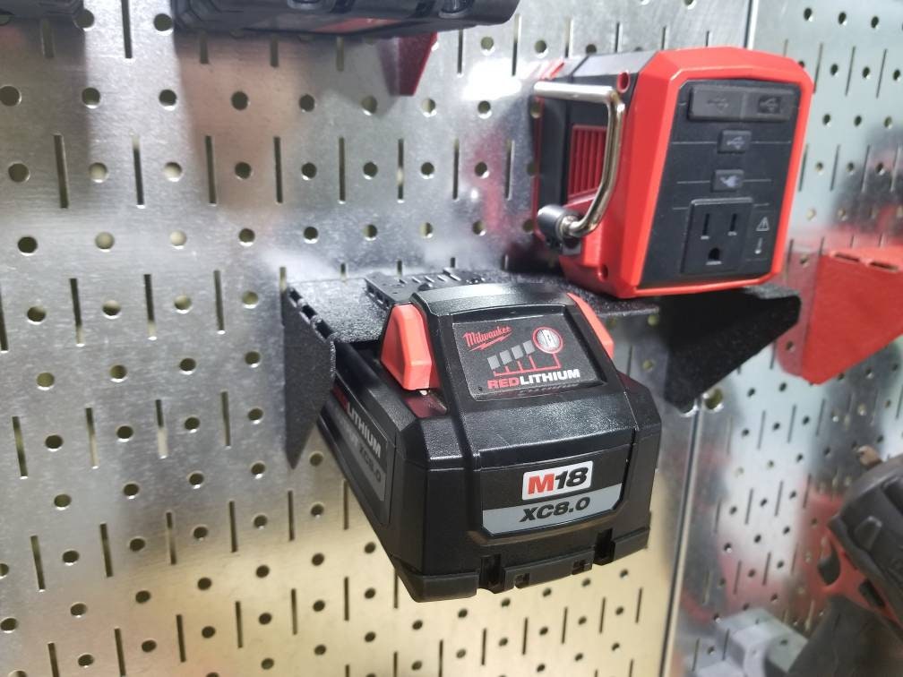 Milwaukee M18 Battery Holders for Wall Control Boards - Etsy