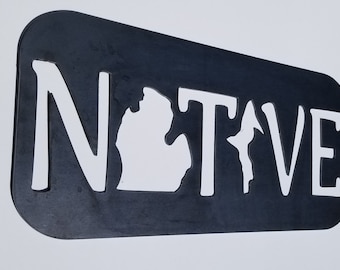 Michigan Native Sign - Etsy