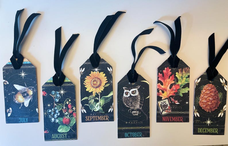 Months of the Year Gift Tags (handmade Set of 12) - Etsy
