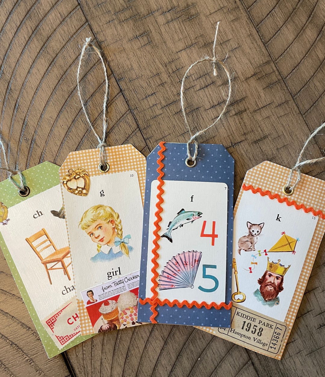 Vintage Alphabet Flashcard Bookmark - Etsy
