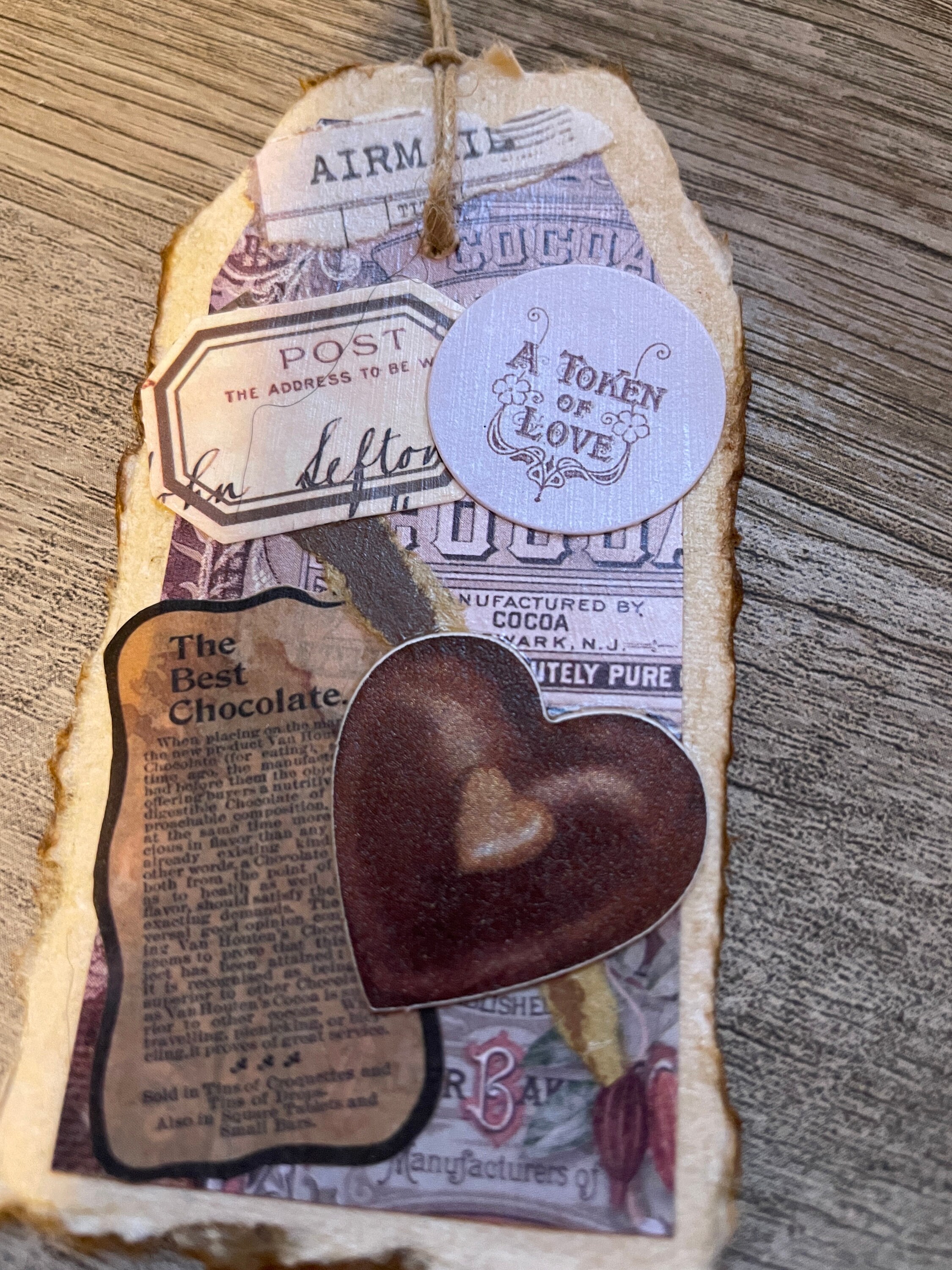 Coffee & Chocolate Gift Tags handmade Set of 6 - Etsy