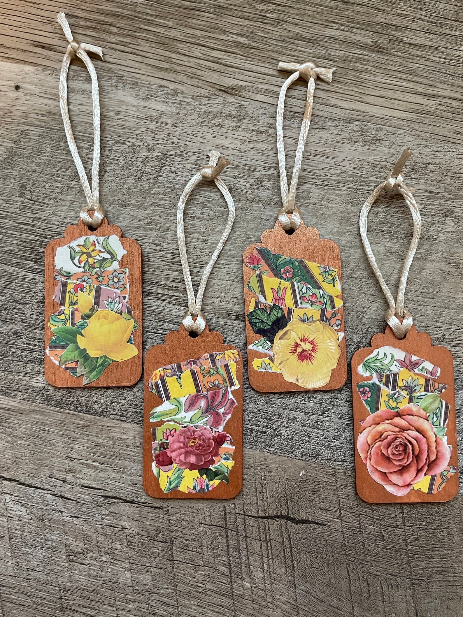 Boho Style Wood Gift Tags (set of 4) - Etsy