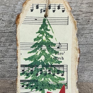 Rustic Christmas Gift Tags handmade Set of 6 - Etsy