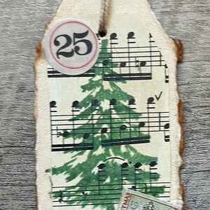 Rustic Christmas Gift Tags handmade Set of 6 - Etsy