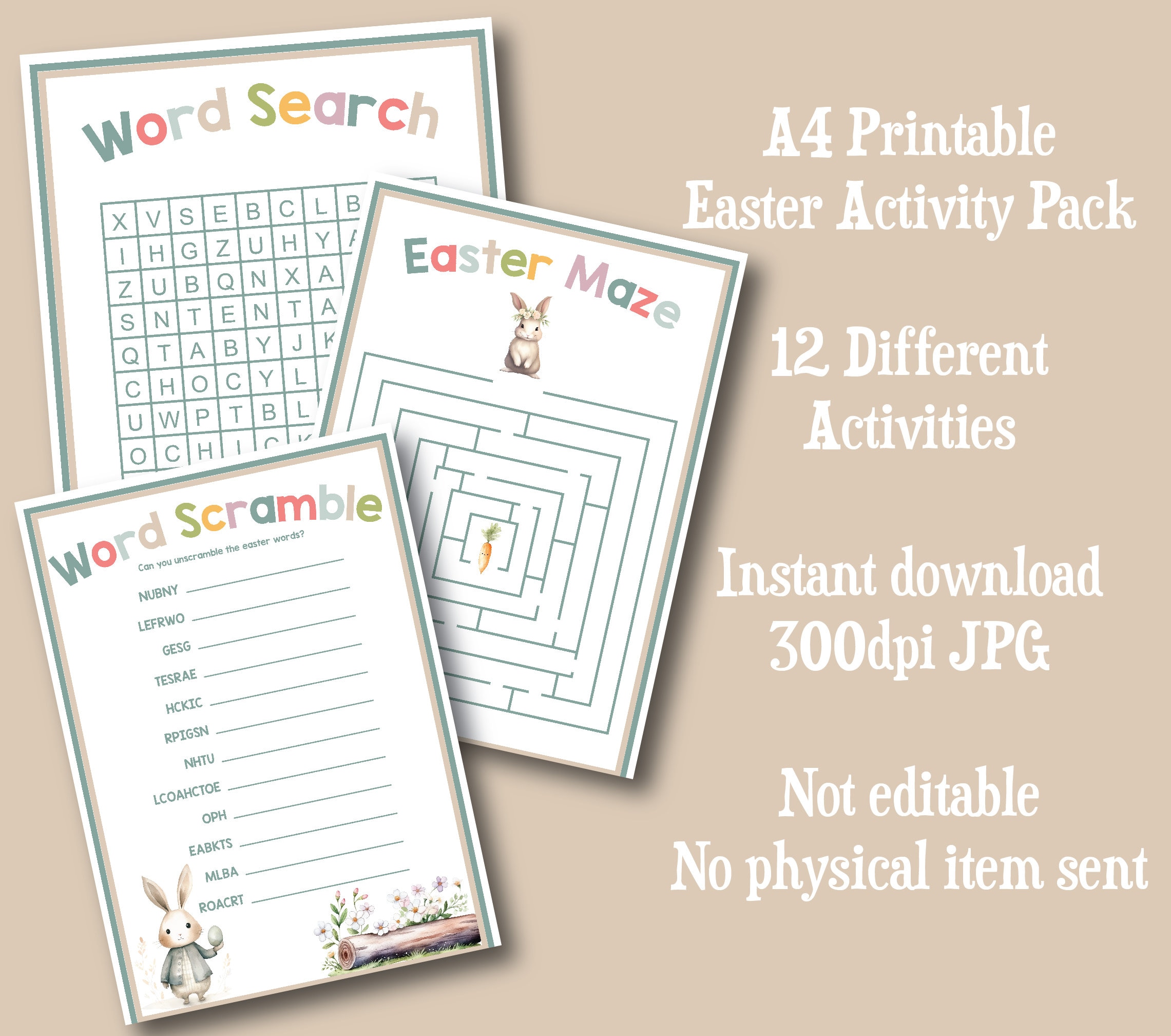 Easter Activity Printable, Easter Games, Easter Word Search, Easter ...