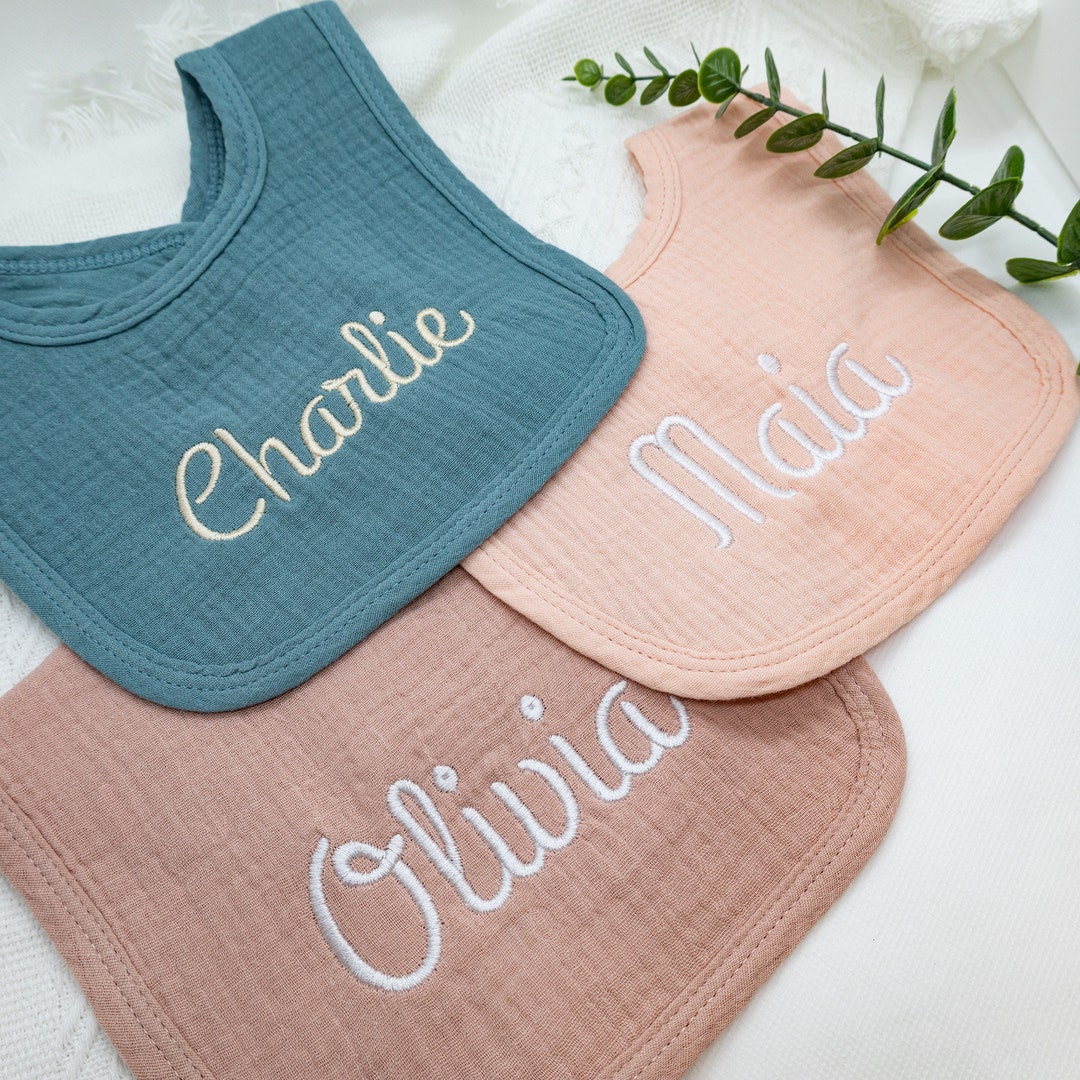 Adorable Embroidery Baby Bib, Customized Baby Bib With Embroidery ...