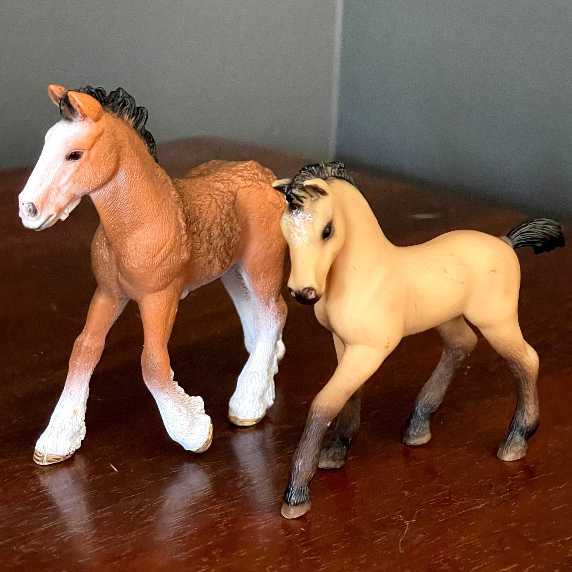 Retired Schleich Model Horses Andalusian & Shire Foals Toys Figures ...
