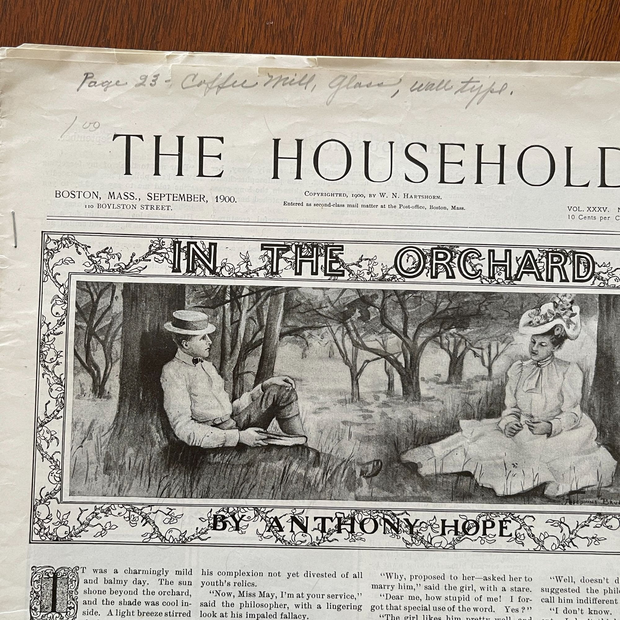Vintage 1900 THE HOUSEHOLD Magazine Ads Articles 34 Pages Boston, MA - Etsy
