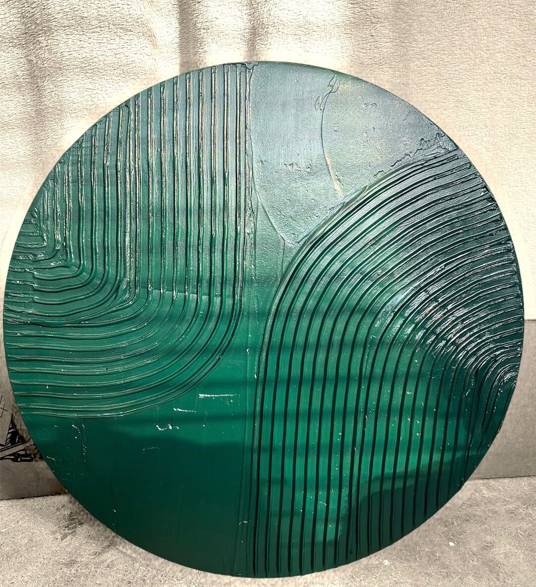 Plaster Art, Plaster Wall Art, Plaster Artwork, Textured Art, Green ...