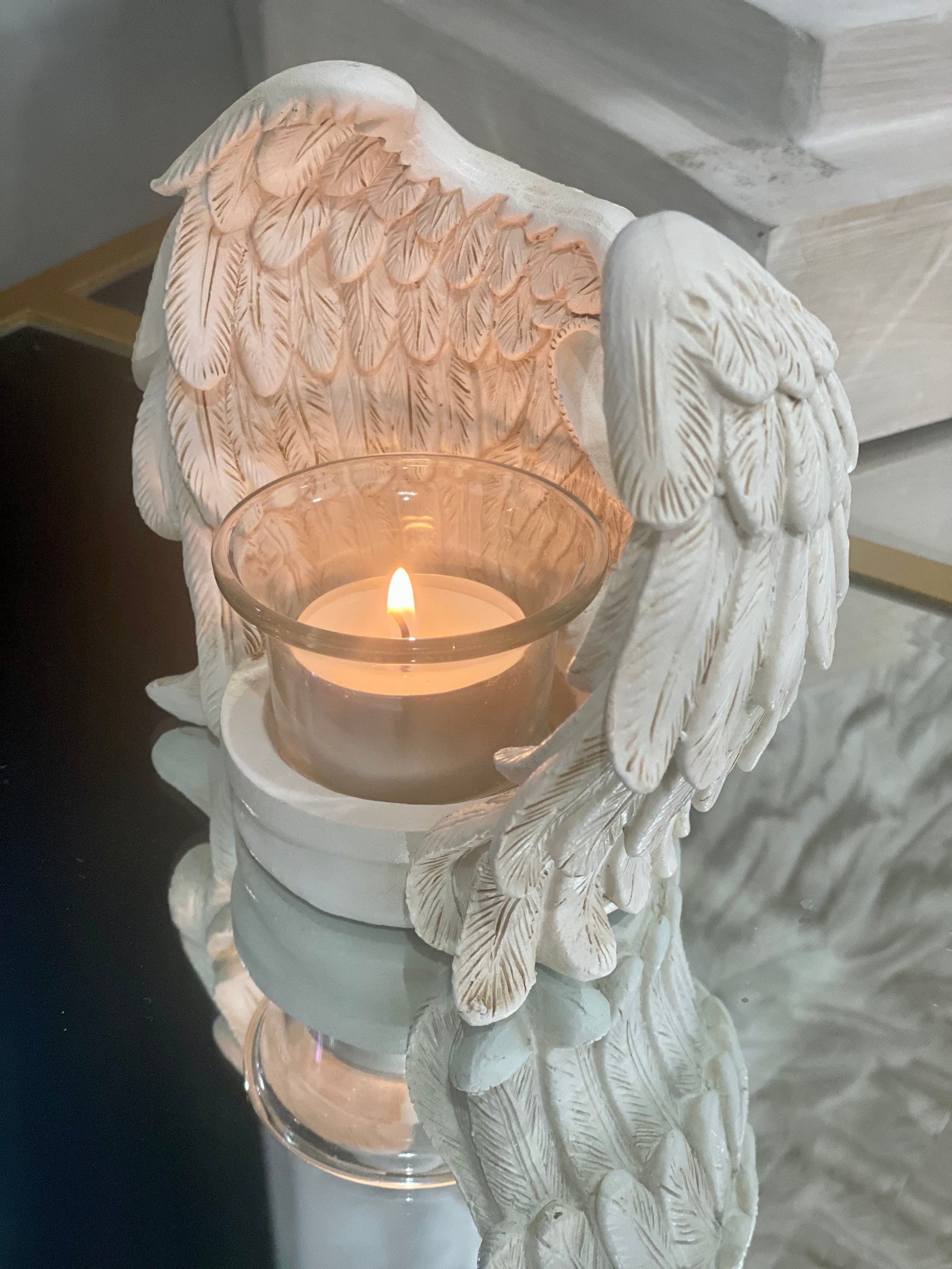 Wrapped in Angel Wings Candle Holder | Etsy
