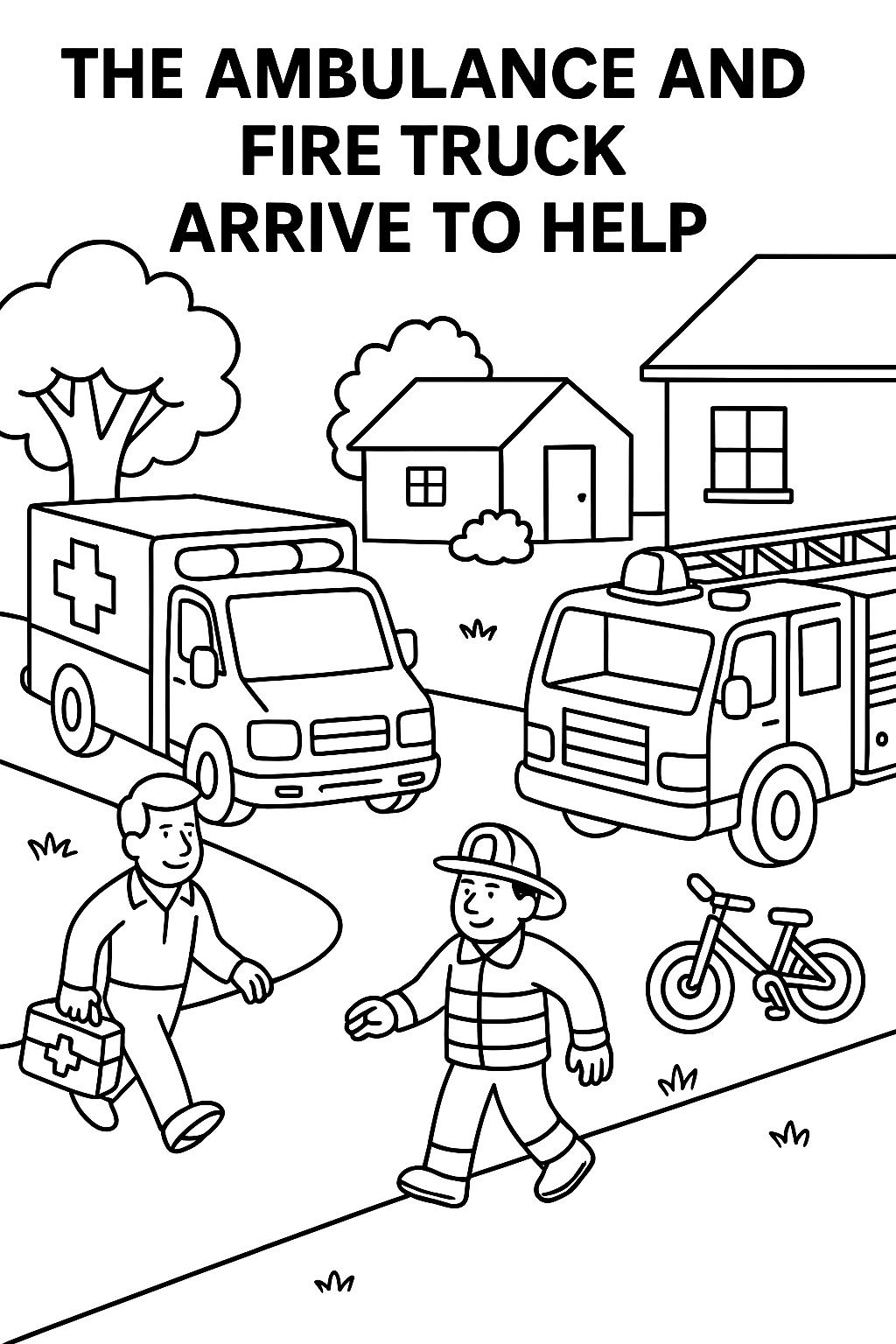 First Responder Coloring Pages - Etsy