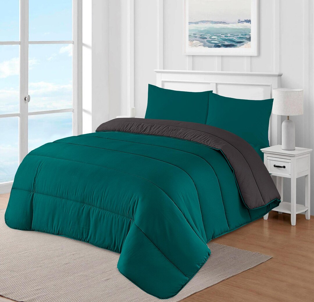 Coverless Hollowfiber Duvet Quilt 13.5 Tog Reversible Double King Super ...