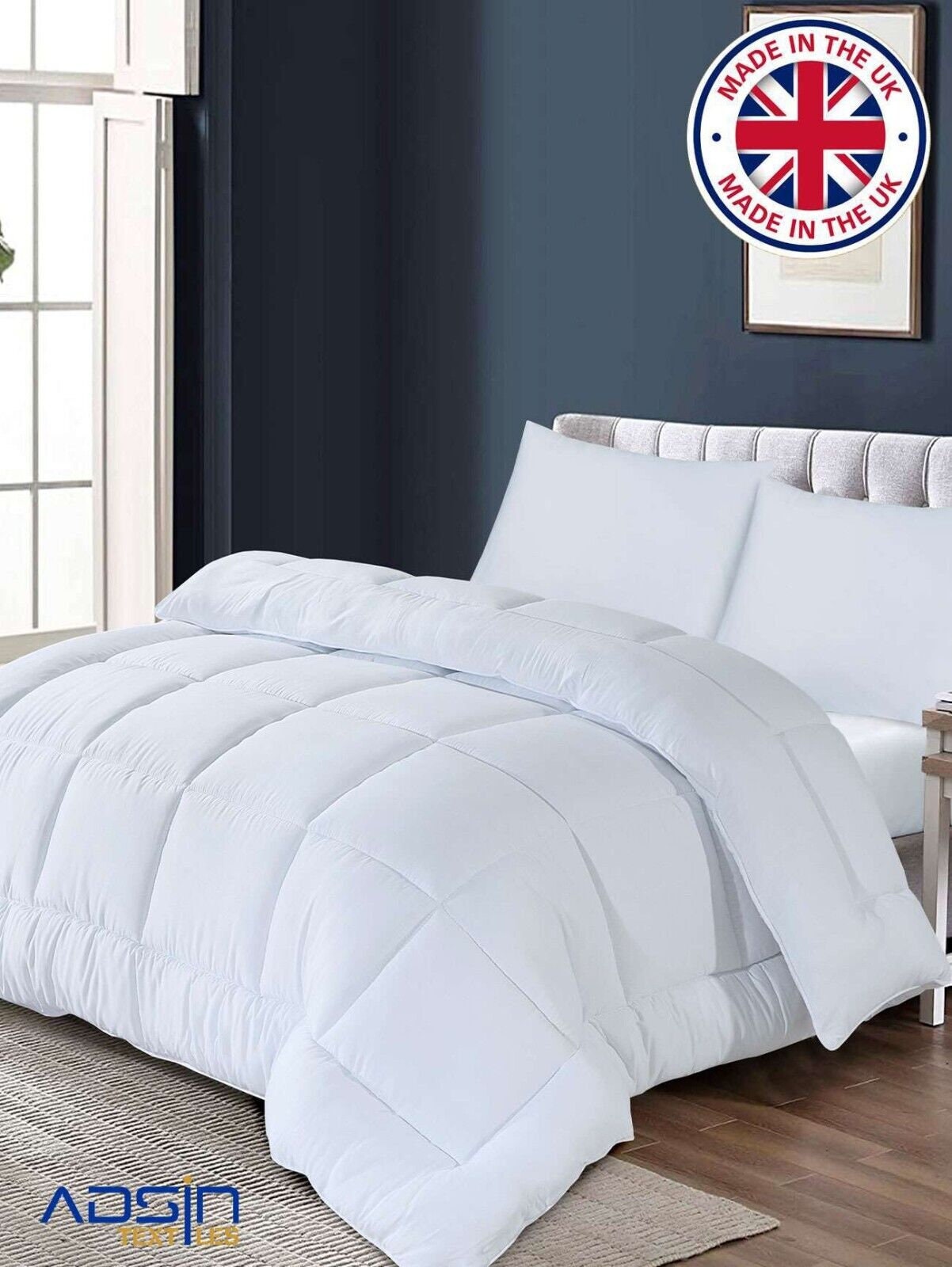 Coverless Hollowfiber Duvet Quilt 13.5 Tog Reversible Double King Super ...