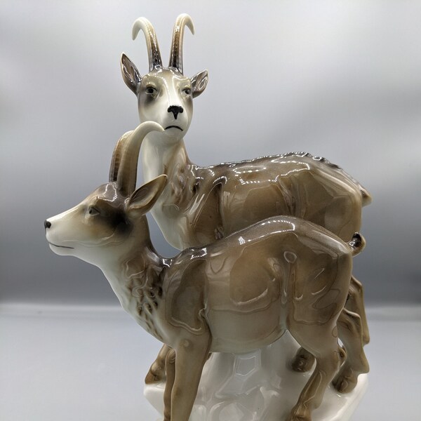 Porcelain Goat Figurine - Etsy