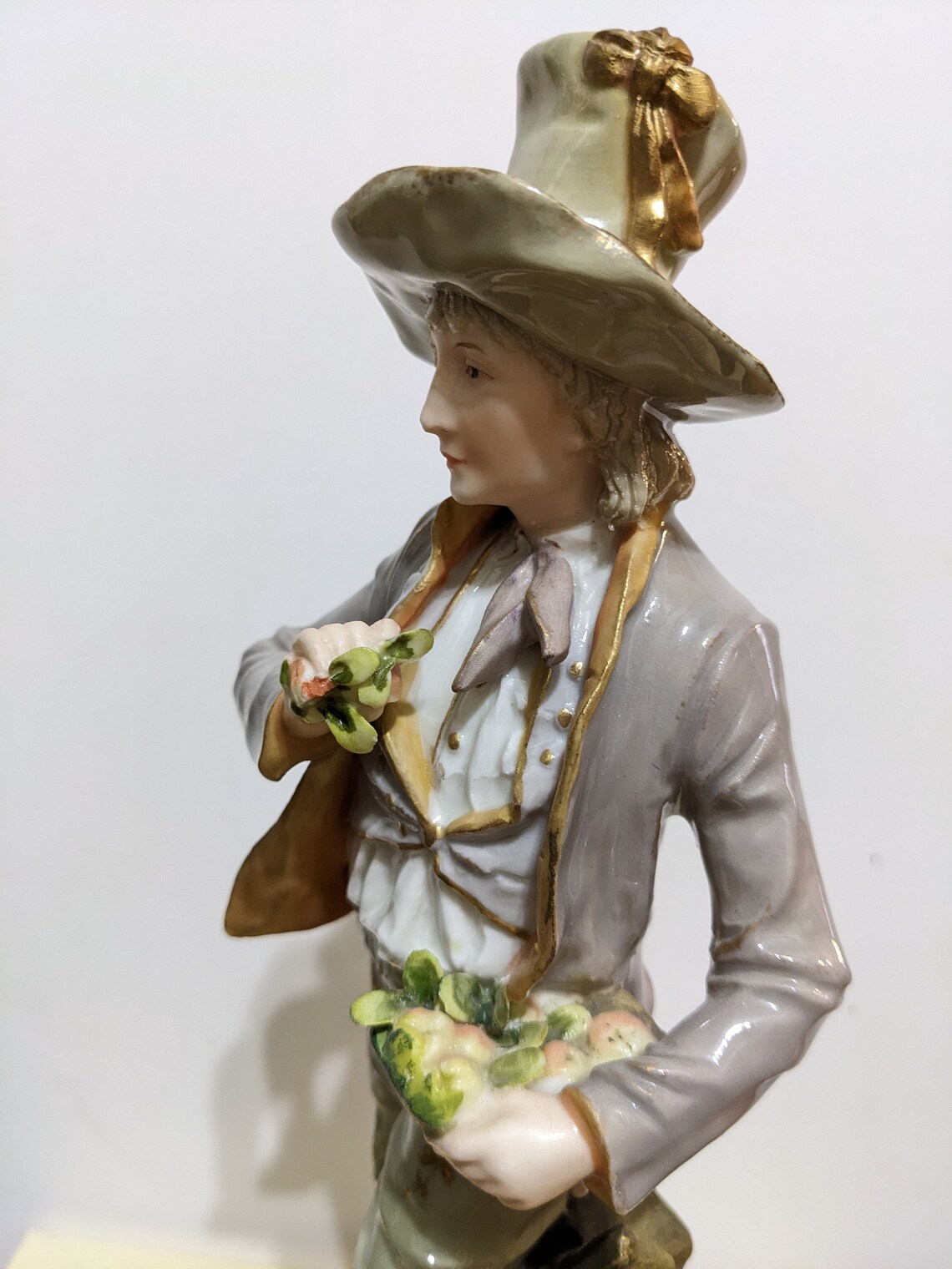 1897s Austria Ernst Wahliss Turn Teplitz Porcelain Figurine Country Man ...