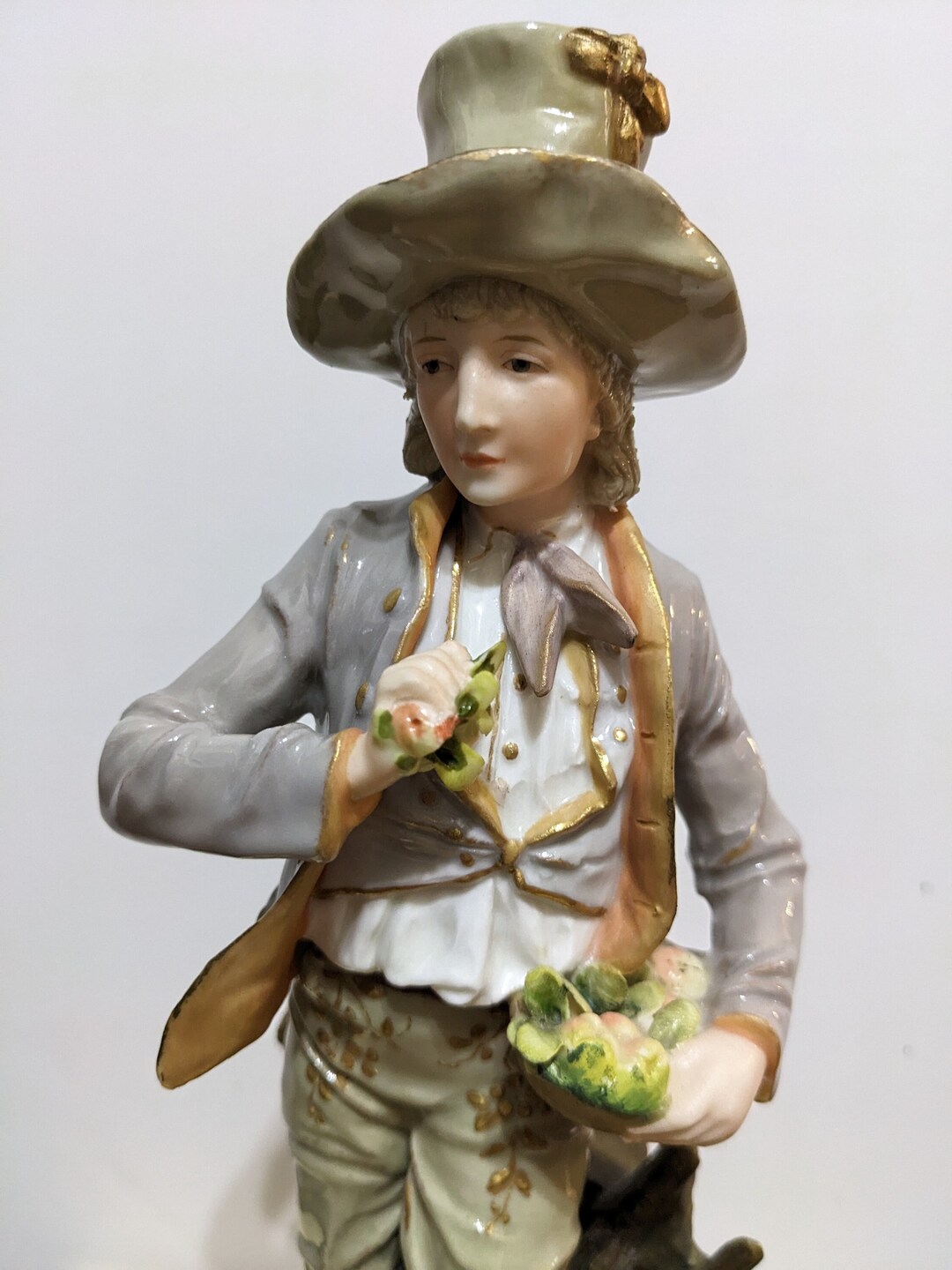1897s Austria Ernst Wahliss Turn Teplitz Porcelain Figurine Country Man ...