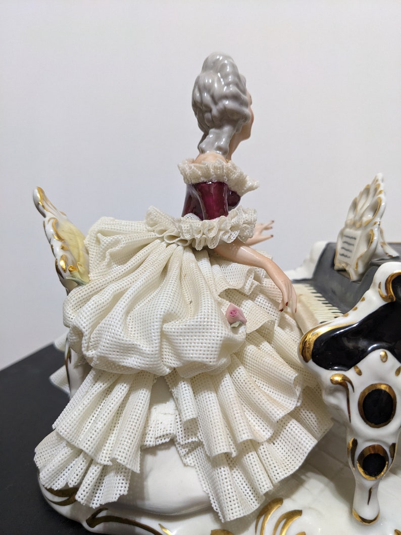 Vintage German Martha Budich Dresden Porcelain Lace Figurine Lady by ...