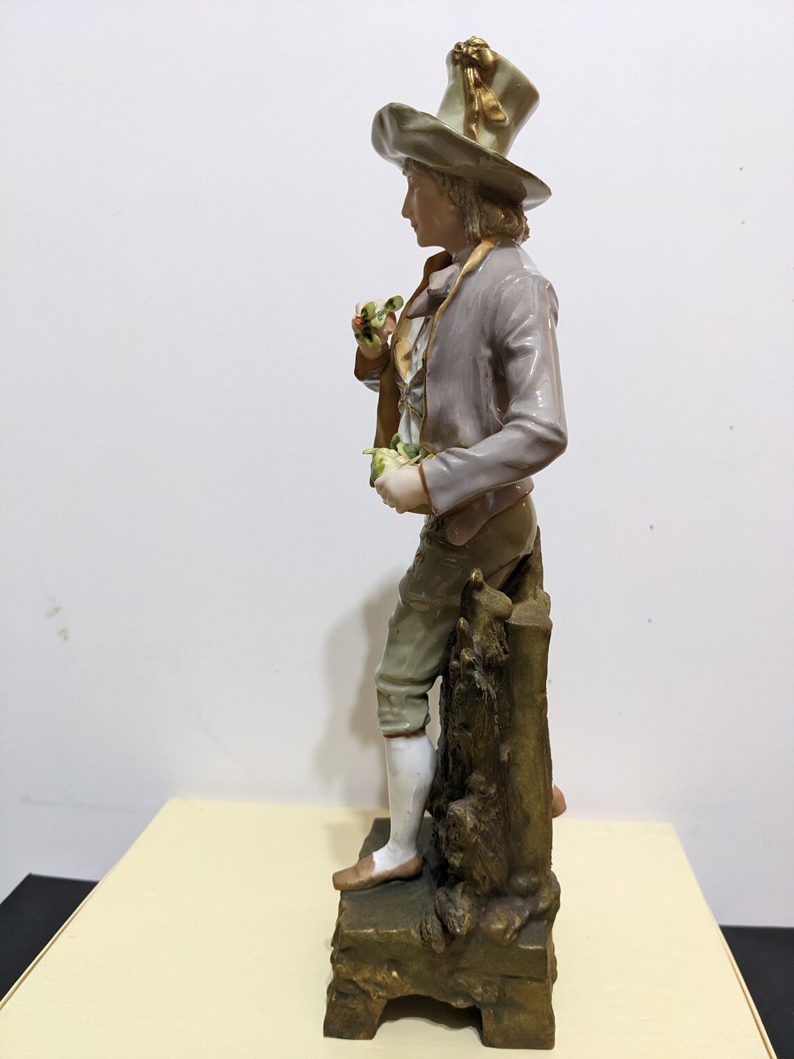 1897s Austria Ernst Wahliss Turn Teplitz Porcelain Figurine Country Man ...
