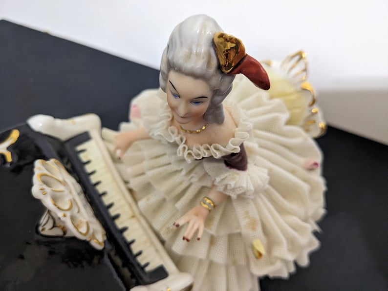 Vintage German Martha Budich Dresden Porcelain Lace Figurine Lady by ...