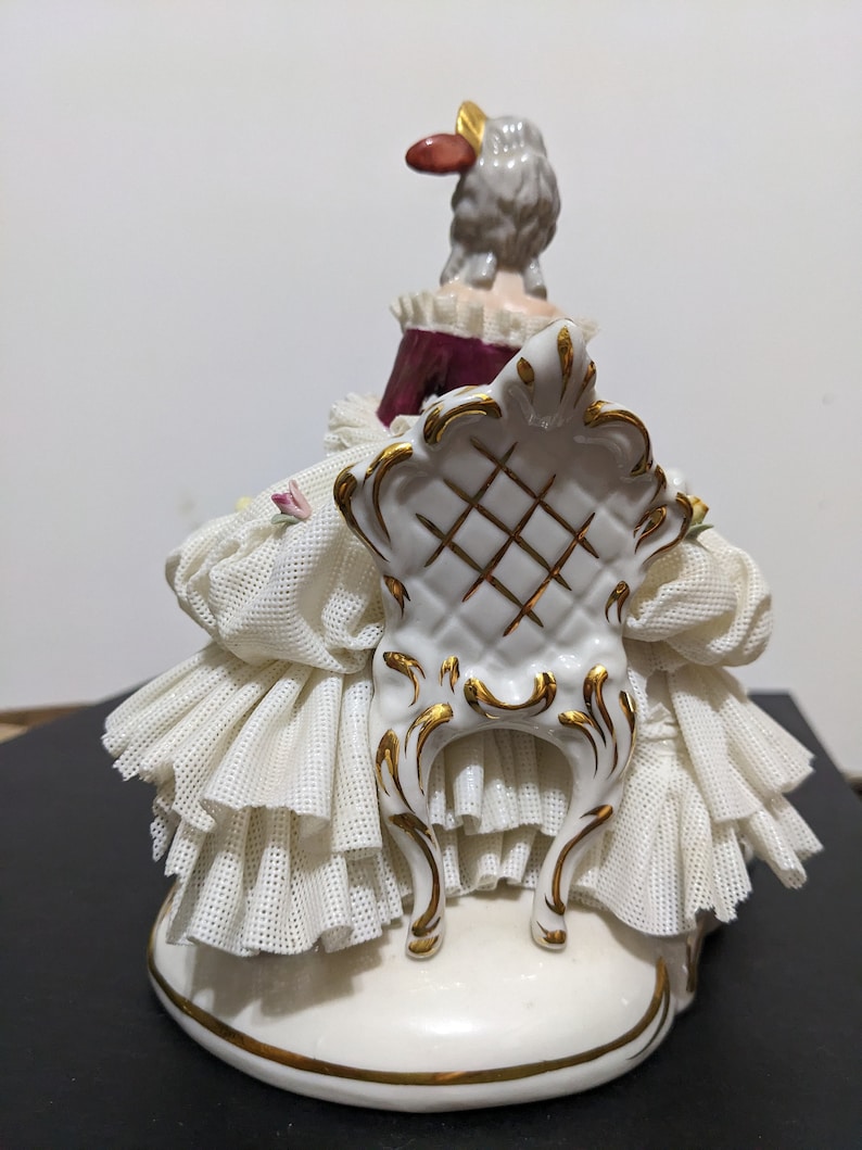 Vintage German Martha Budich Dresden Porcelain Lace Figurine Lady by ...