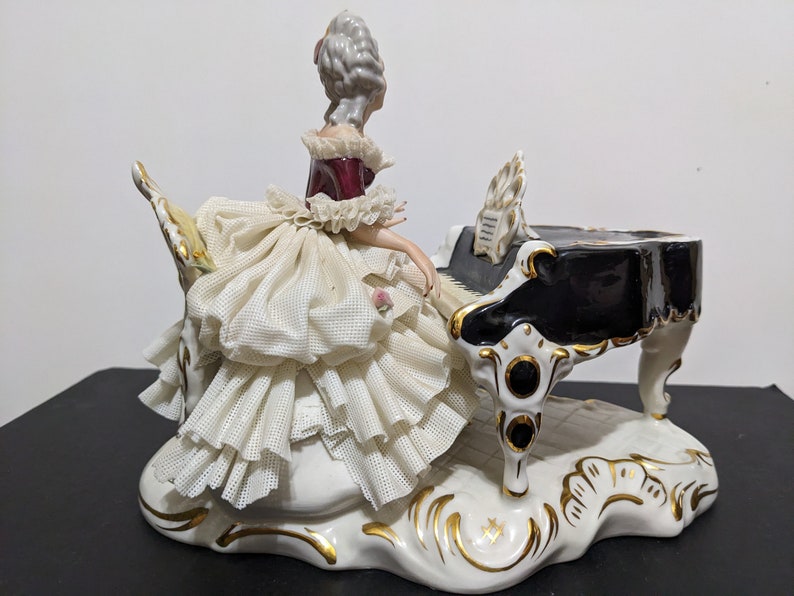 Vintage German Martha Budich Dresden Porcelain Lace Figurine Lady by ...