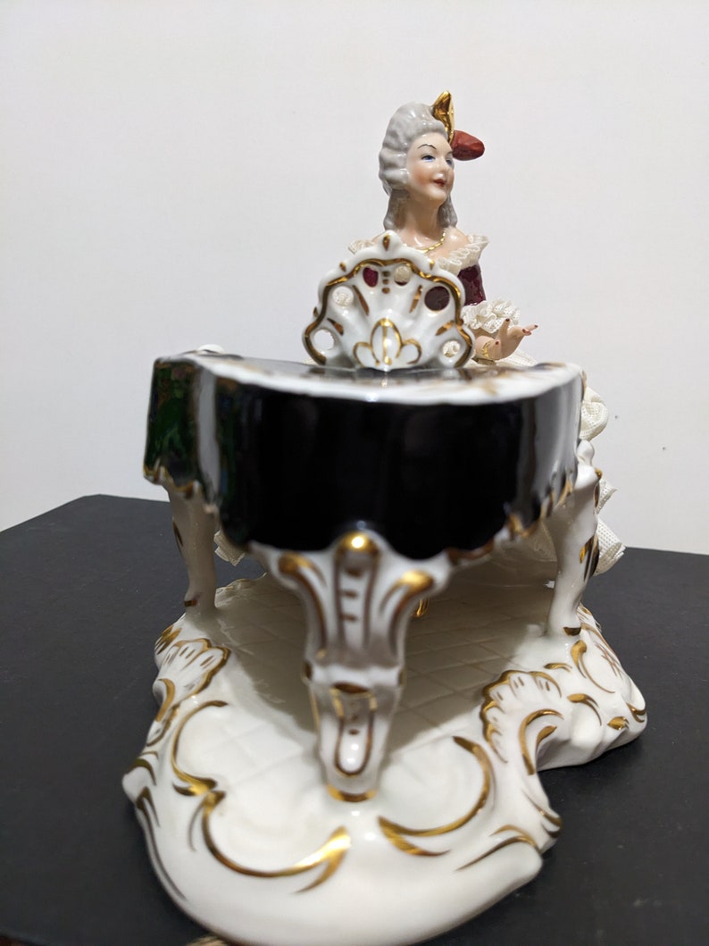Vintage German Martha Budich Dresden Porcelain Lace Figurine Lady by ...