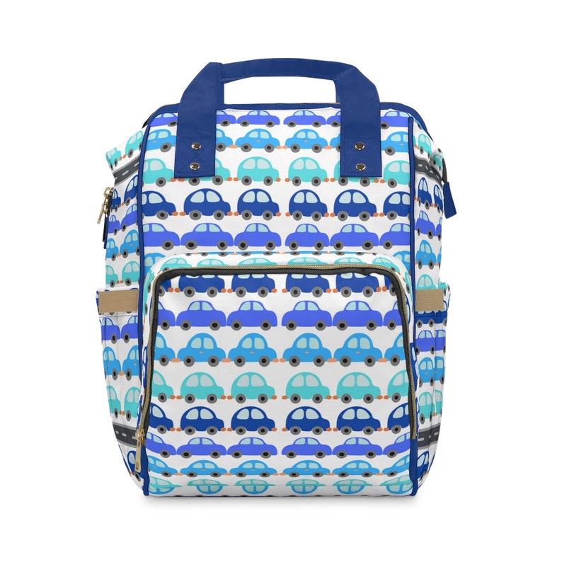 Cars Cars Cars! Blue Ombre Multifunctional Diaper Backpack Baby Girl ...