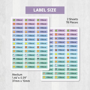 Custom Waterproof Name Label Stickers Personalized Dish-washer Safe ...