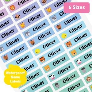 Custom Waterproof Name Label Stickers Personalized Dish-washer Safe ...