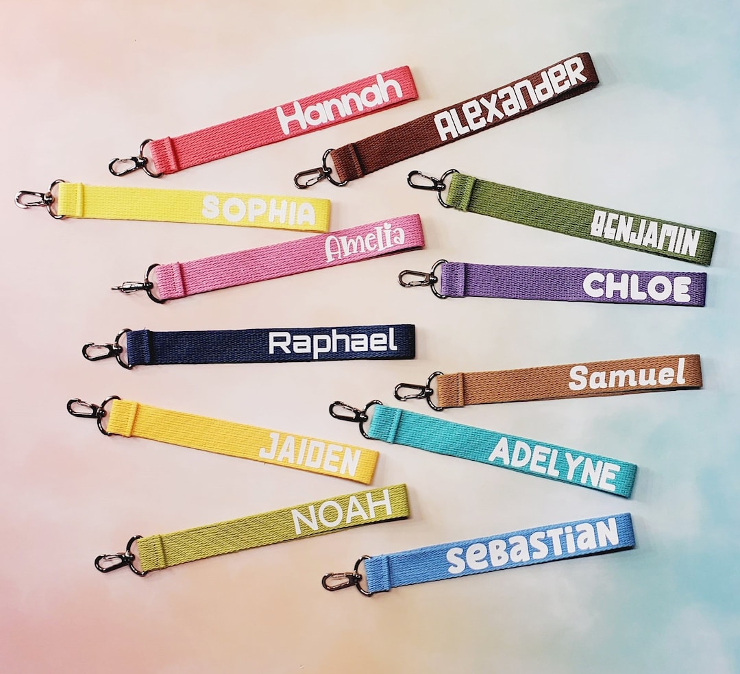 Custom Cotton Color Webbing Bag Tag, Strap Key Chain, Key Ring ...