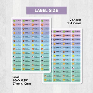 Custom Waterproof Name Label Stickers Personalized Dish-washer Safe ...