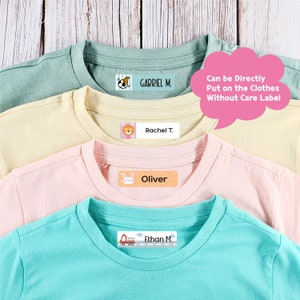 Custom Iron-on Clothing Name Label Stickers Personalized Fabric Textile ...