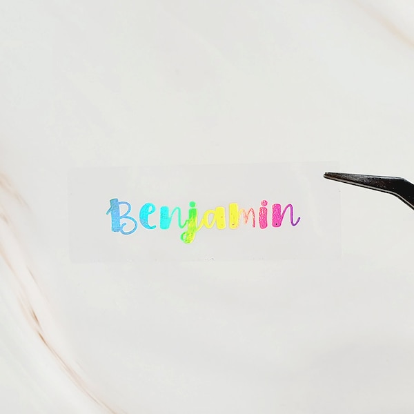 Transparent Name Label Stickers - Etsy