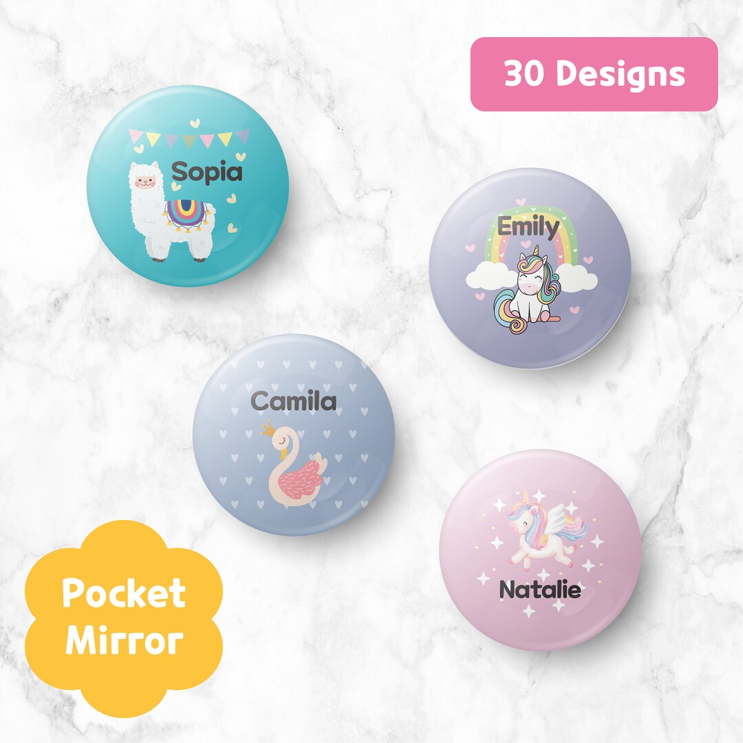 Custom Button Mirror, Personalized Buttom Hand Mirror, 2.3" 58mm for ...