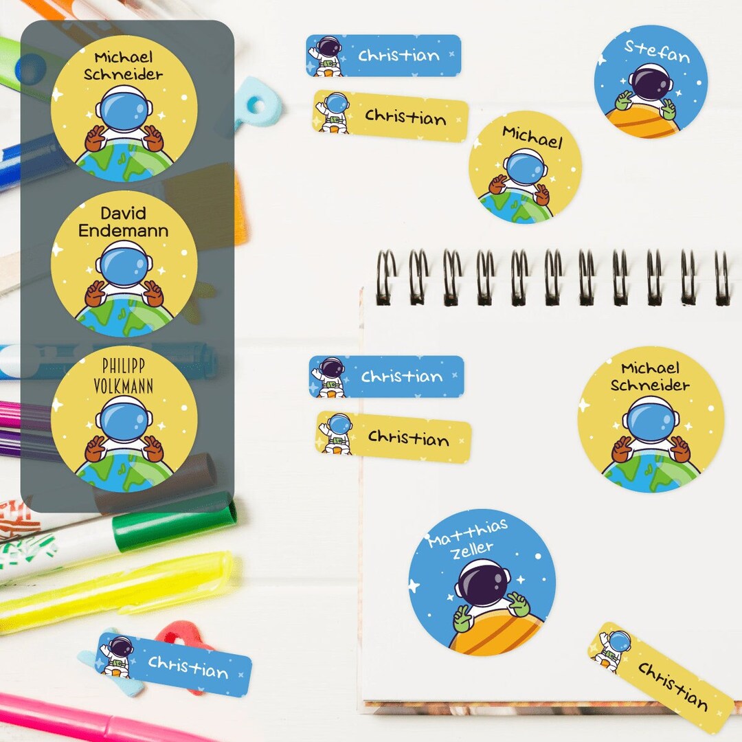 NEW Design Name Label Stickers // Waterproof Custom Personalized Name ...