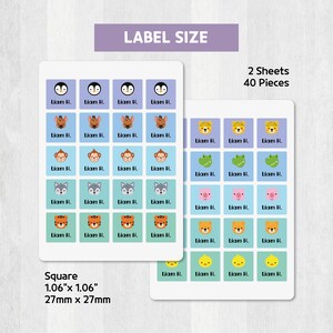 Custom Waterproof Name Label Stickers Personalized Dish-washer Safe ...