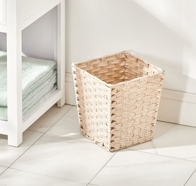 Woven Trash Can - Etsy