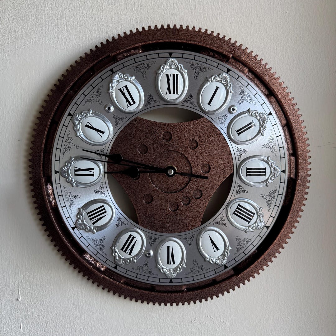 Steampunk Inspired Real Cog Wall Clock Industrial Elegance With a ...