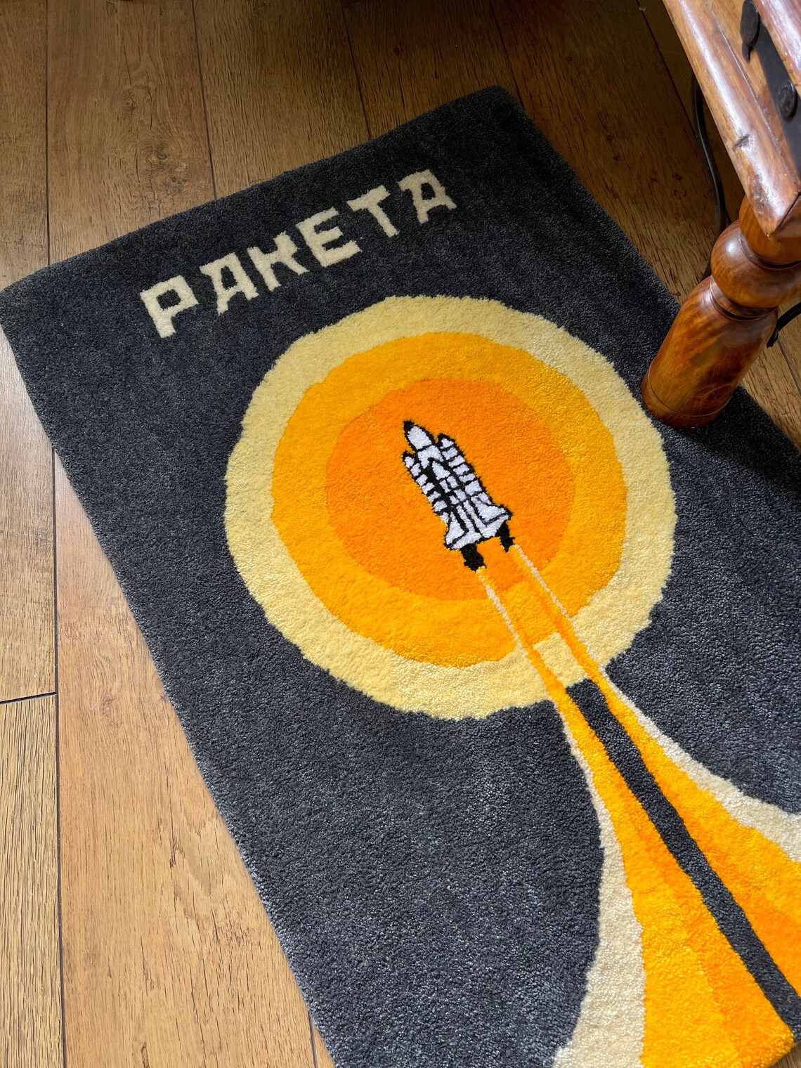 Handmade Tufted Space Rocket Rug USSR ракета for Gift - Etsy