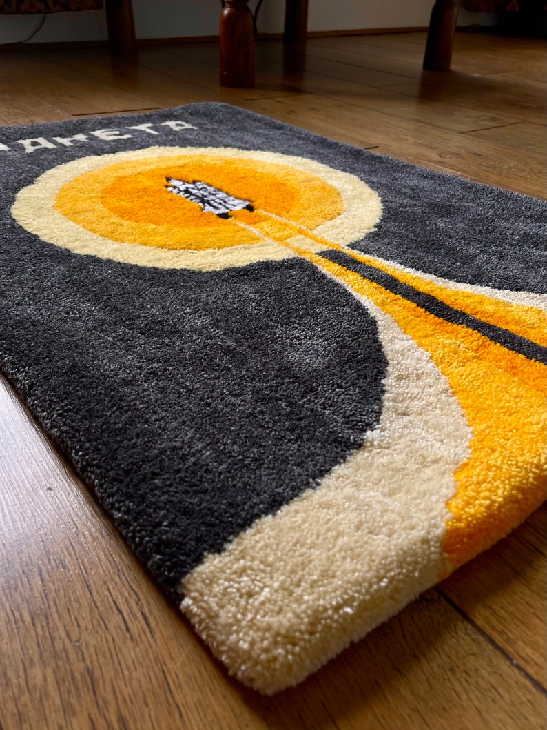 Handmade Tufted Space Rocket Rug USSR ракета for Gift - Etsy